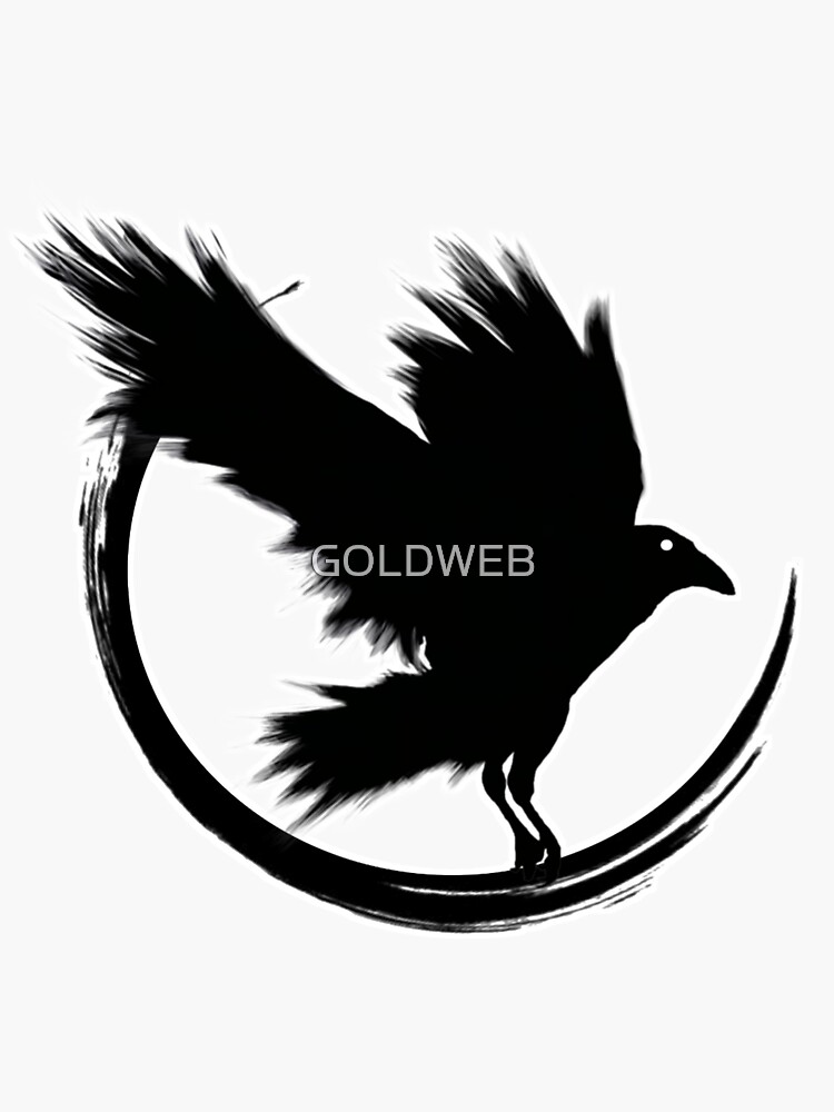 "Raven's shadow" Sticker for Sale by GOLDWEB | Redbubble