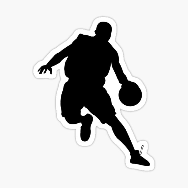 "Basketball Dribbling Black Icon 2" Sticker for Sale by DENICHStore ...