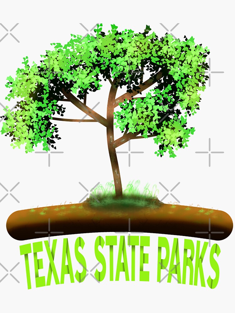 "Texas State Parks" Sticker for Sale by MoMido-Store | Redbubble