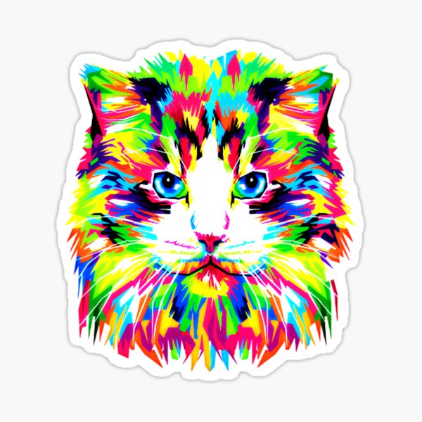 "Rainbow Cat" Sticker for Sale by Totoz98 | Redbubble