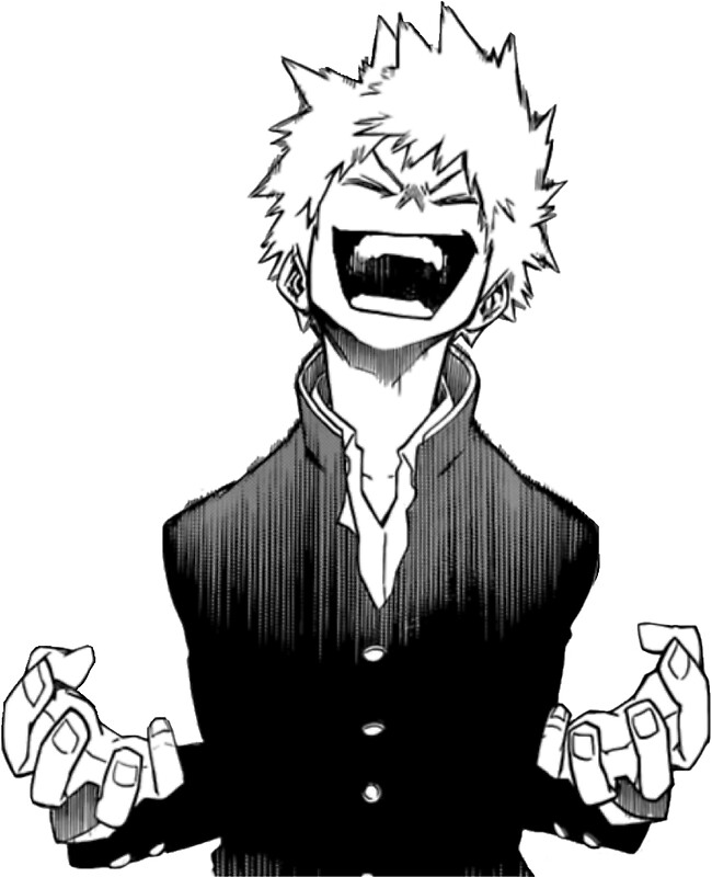 "bakugo katsuki smiling " Stickers by stridetwins | Redbubble