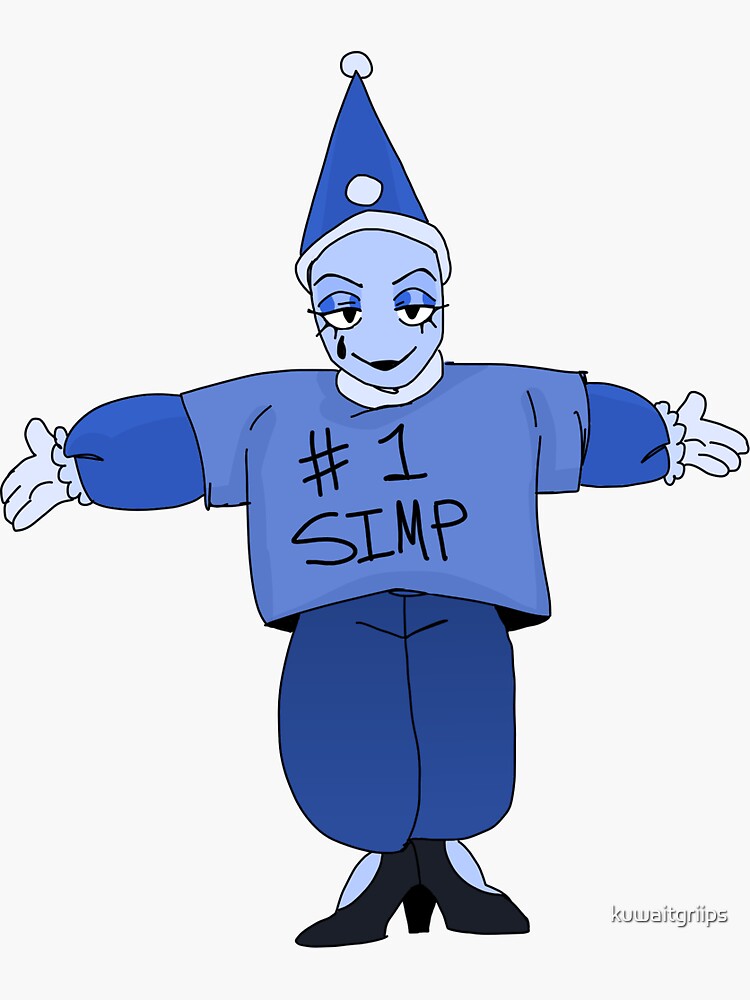 "#1 simp " Sticker for Sale by kuwaitgriips | Redbubble