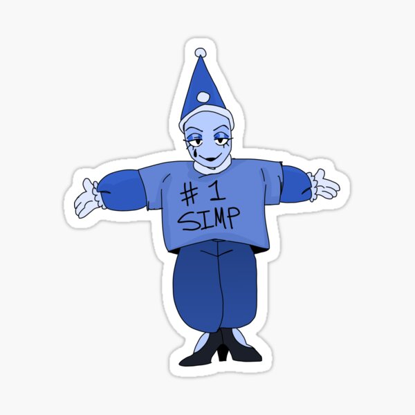 "#1 simp " Sticker for Sale by kuwaitgriips | Redbubble
