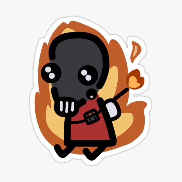 "Pyro TF2 Simple - Red" Sticker for Sale by capybarakid | Redbubble