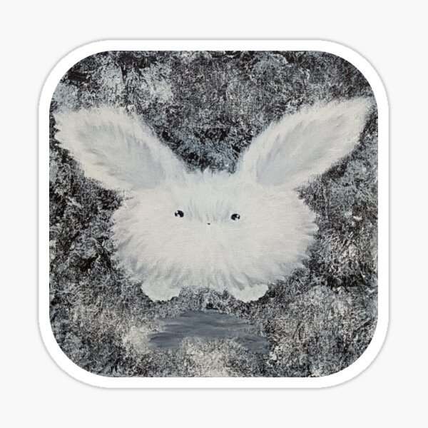 "Cute fluffy bunny" Sticker for Sale by floofrealm | Redbubble