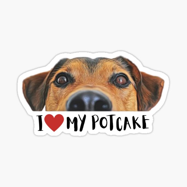 "I Love My Potcake for Dog Lover Dad Mom" Sticker for Sale by ...