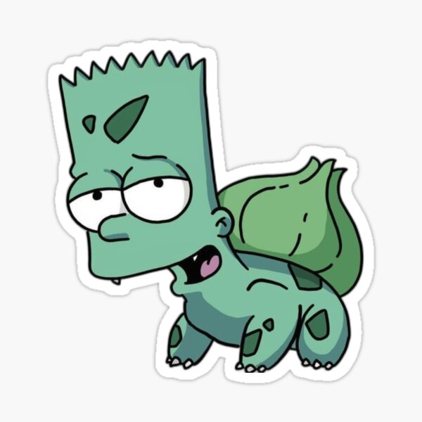 "bulba bart" Sticker for Sale by 1Moonlight | Redbubble
