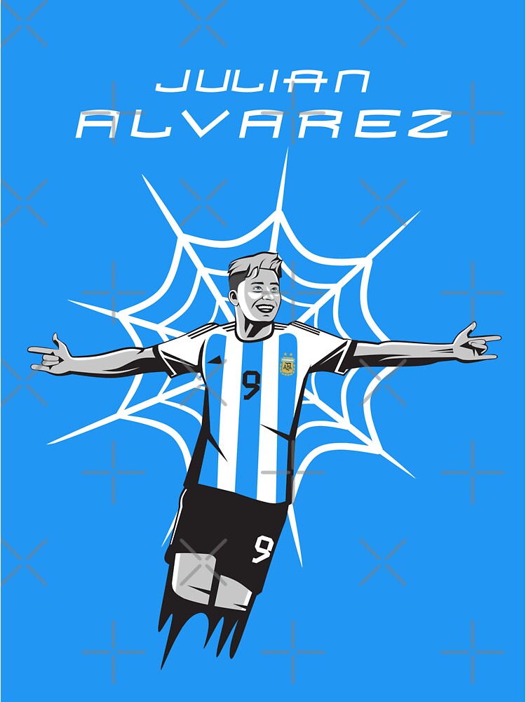 "Alvarez #9 ARG 22 Footy Celebration" Sticker for Sale by LanaIllust ...