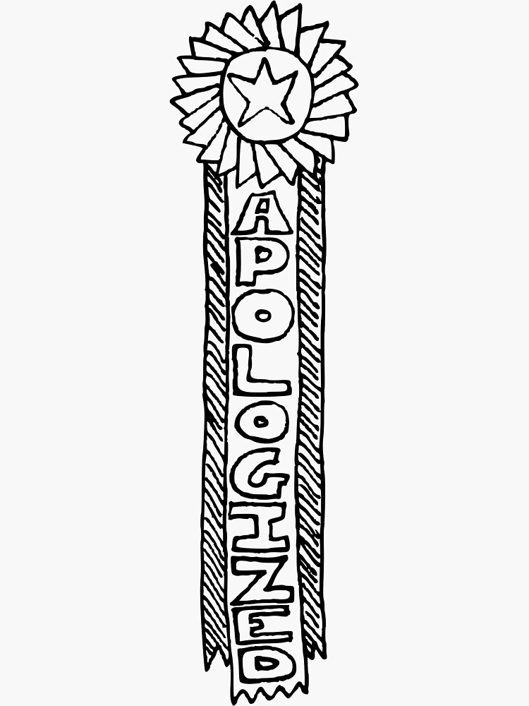 "Apologized Motivation Ribbon " Sticker for Sale by Scrumby- | Redbubble