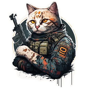 "Special Ops Cat" Sticker by Framboo | Redbubble