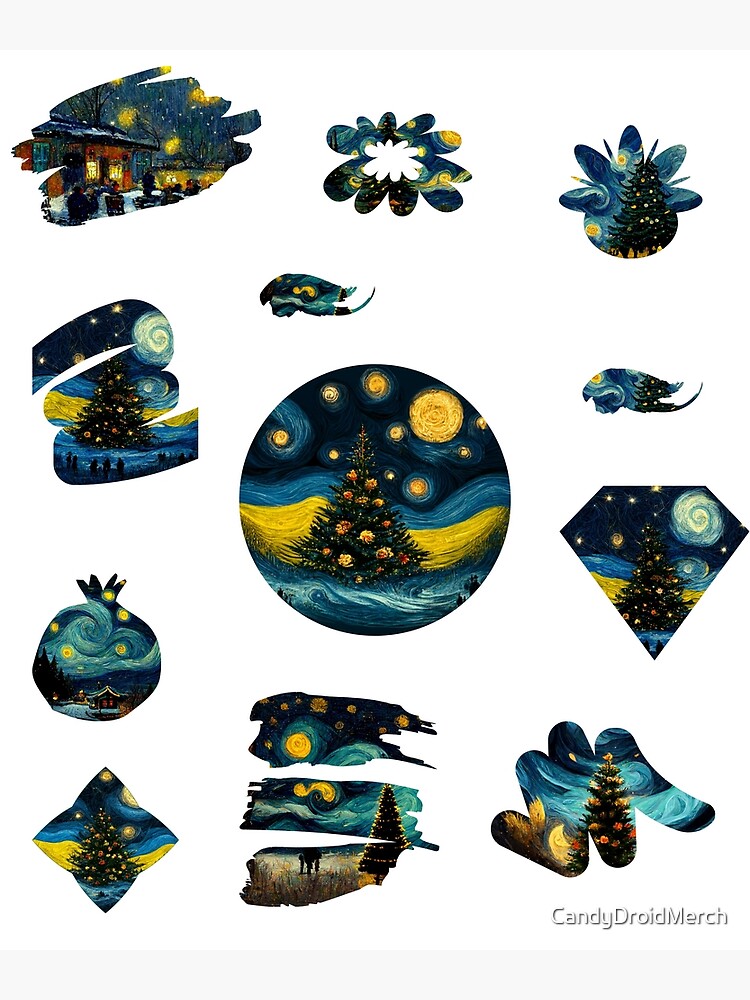 "Van Gogh Painting Starry Night Remake Winter Starter Pack " Poster for ...
