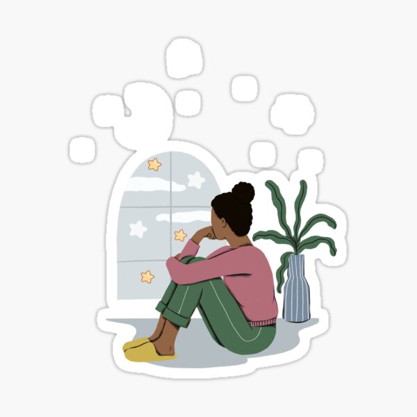 "Lonly girl" Sticker for Sale by ayamohamed21 | Redbubble
