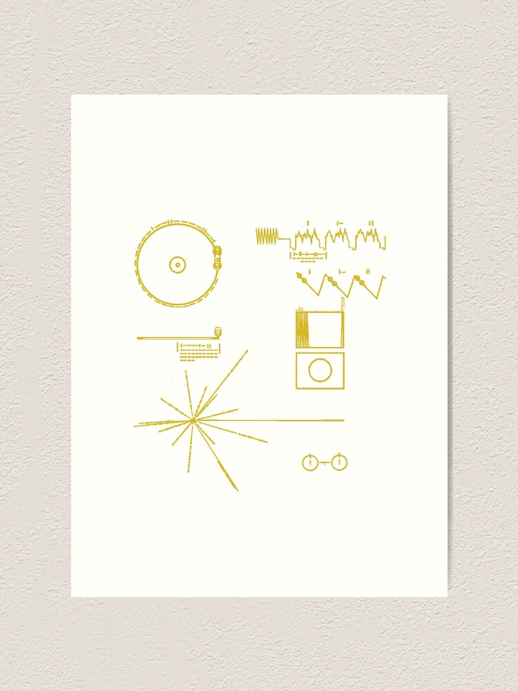 "Nasa Golden Record Voyager" Art Print for Sale by Val-Universe | Redbubble
