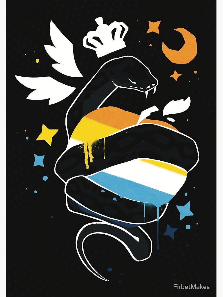 "Aroace Snake Apple" Poster for Sale by FirbetMakes | Redbubble