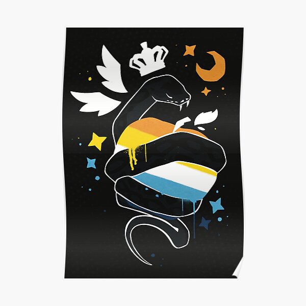 "Aroace Snake Apple" Poster for Sale by FirbetMakes | Redbubble