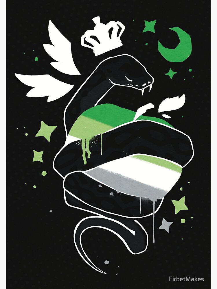 "Aromantic Snake Apple" Poster for Sale by FirbetMakes | Redbubble