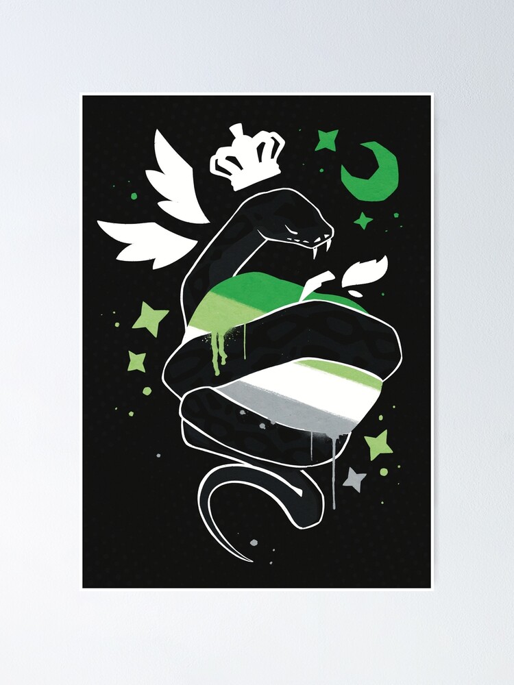 "Aromantic Snake Apple" Poster for Sale by FirbetMakes | Redbubble