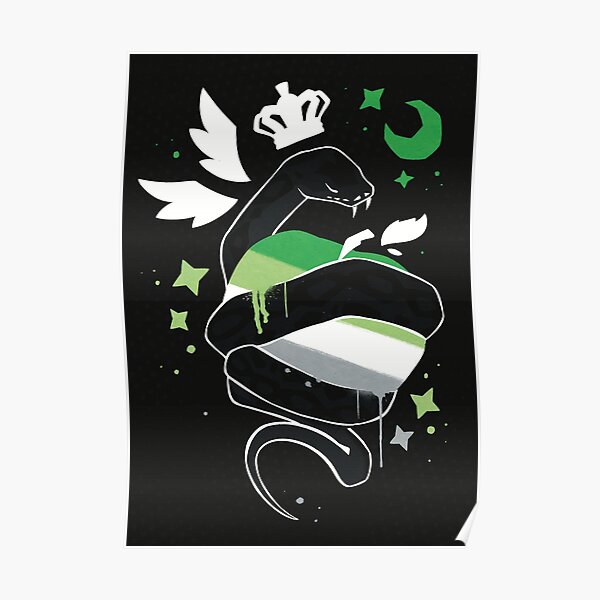 "Aromantic Snake Apple" Poster for Sale by FirbetMakes | Redbubble