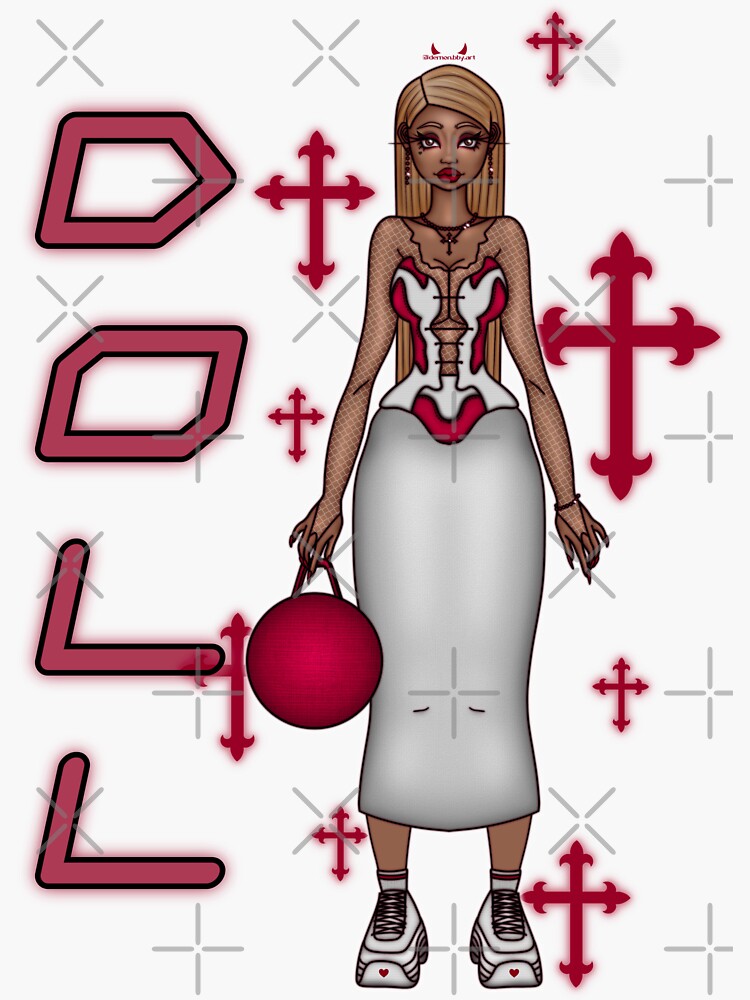 "Naomi Doll" Sticker for Sale by peachbuns | Redbubble