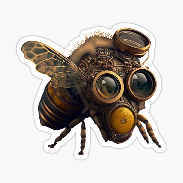 "Biomechanical Bee" Sticker for Sale by ArtShanth | Redbubble