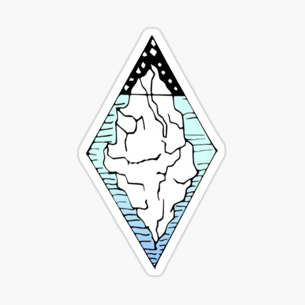 "Iceberg Cool Blue Gradient Design" Sticker by Claireandrewss | Redbubble
