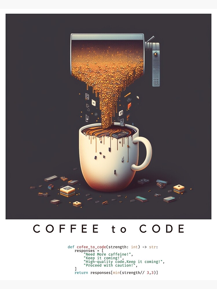 Póster «Programación: convirtiendo el café en código» de andreipopescu ...