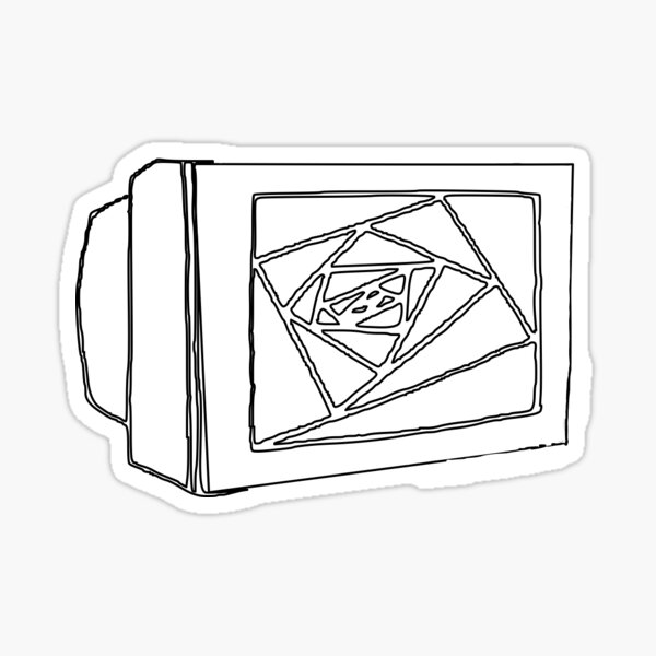 "CRT TV " Sticker for Sale by Scrumby- | Redbubble