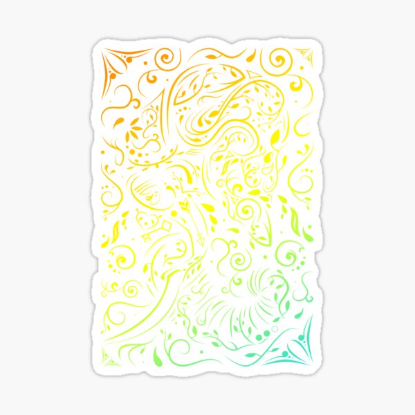 "elephant ornate summer fade" Sticker for Sale by somatosis | Redbubble