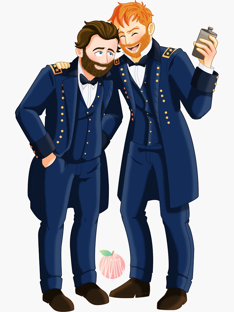 "US Grant and WT Sherman (Civil War)" Sticker for Sale by KokoMomo ...