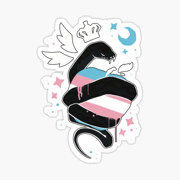 "Trans Snake Apple" Sticker for Sale by FirbetMakes | Redbubble