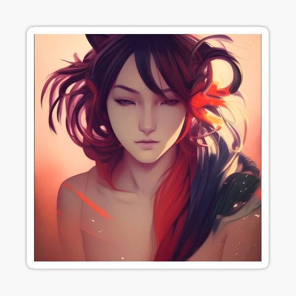 Beaux Animes Art Girl Illustration Design Sticker For Sale By Beauxanimes Redbubble