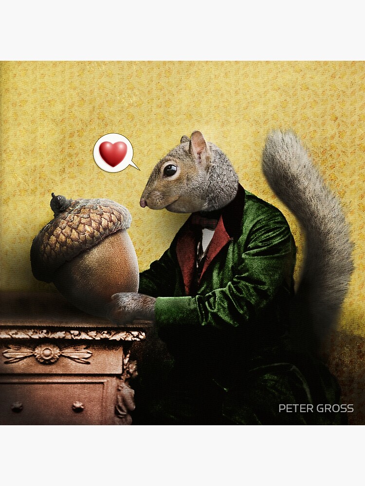 "Mr. Squirrel Loves His Acorn" Canvas Print by petergross | Redbubble