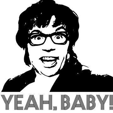 "Austin Powers - Yeah baby!" Sticker for Sale by martianart | Redbubble