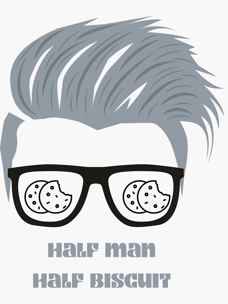 "Half Man Half Biscuit Best" Sticker for Sale by Jonessmarket | Redbubble