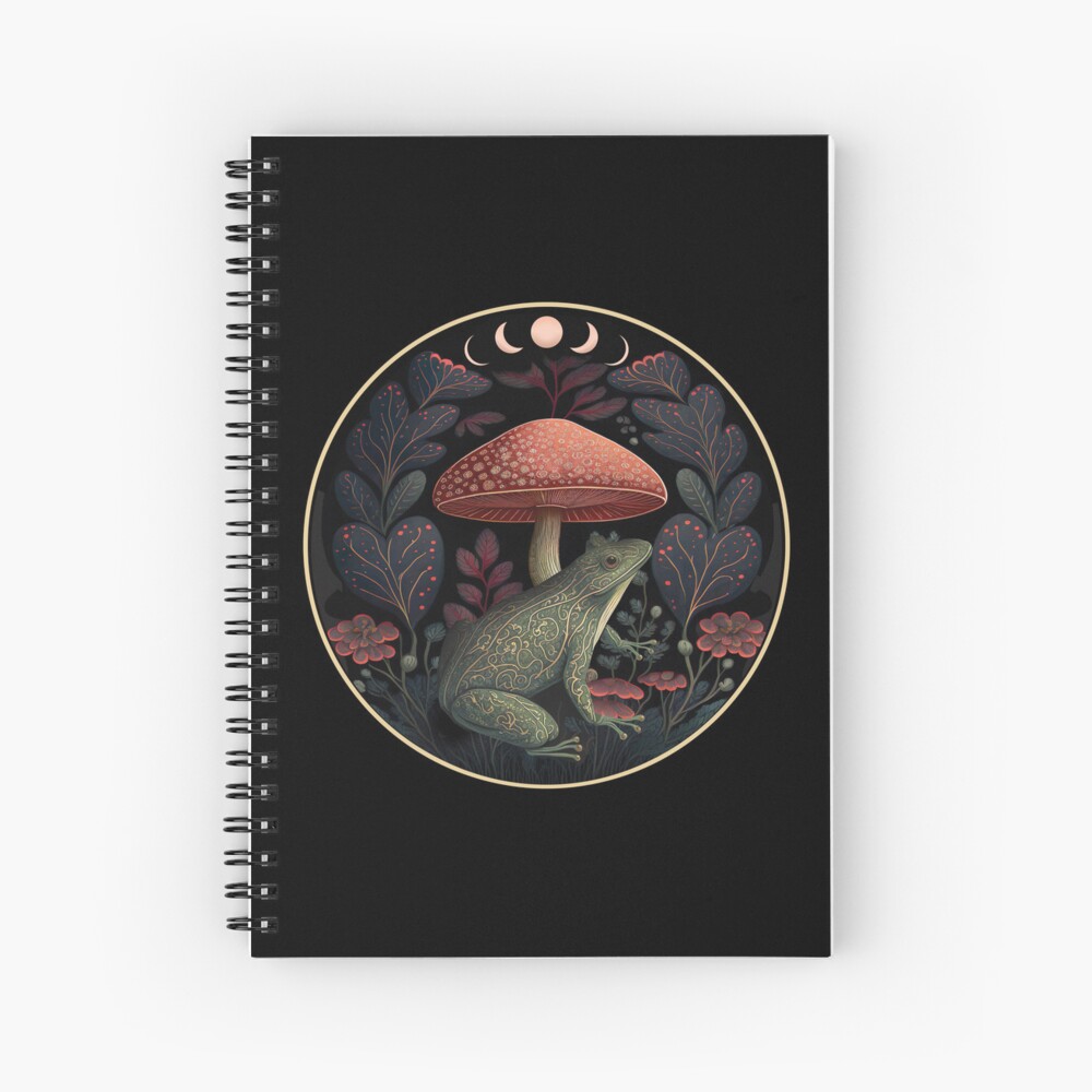 "Cute Cottagecore Aesthetic Frog Mushroom Moon Dark Academia Goblincore ...