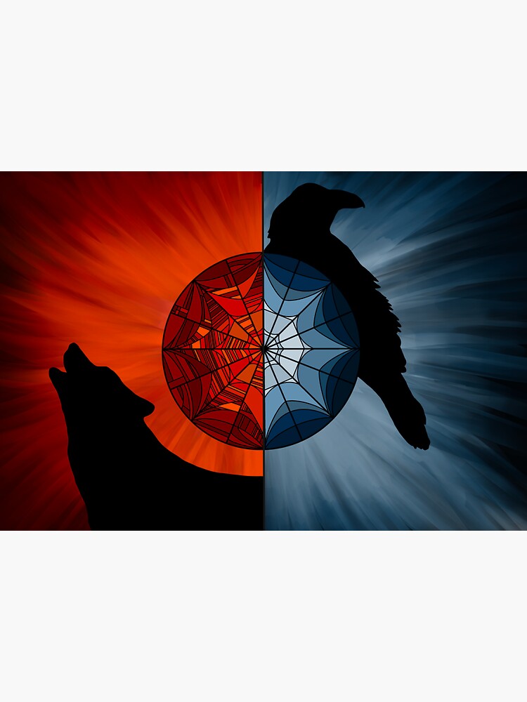 "A Werewolf and a Raven (Version 1)" Sticker for Sale by Magpie-Nest ...