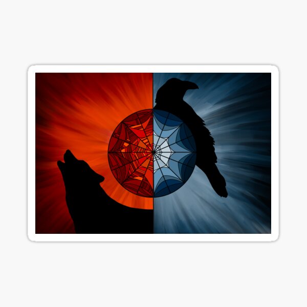 "A Werewolf and a Raven (Version 1)" Sticker for Sale by Magpie-Nest ...