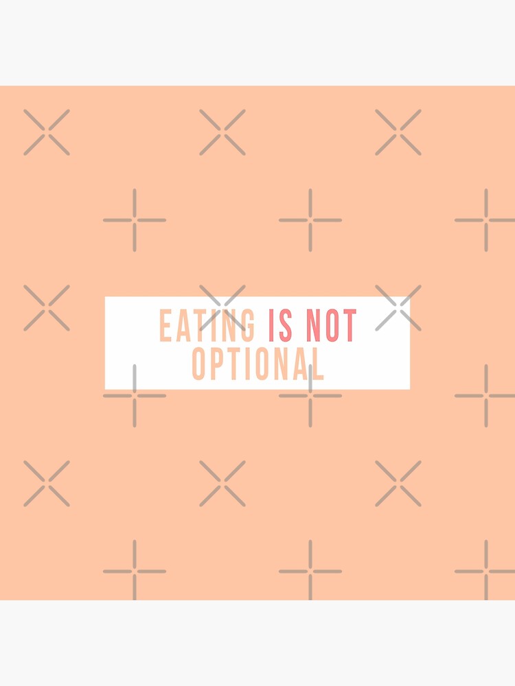 "Eating is Not Optional" Poster for Sale by oneLine-INC | Redbubble
