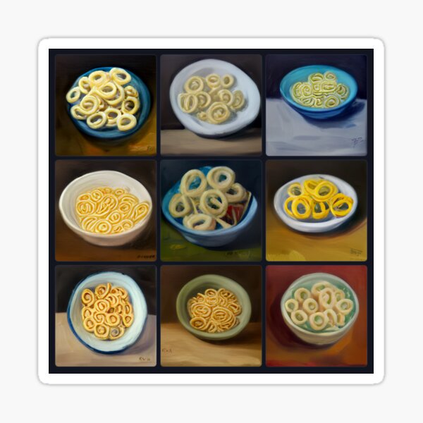 "Noodle Rings art pack" Sticker for Sale by CinderPress | Redbubble