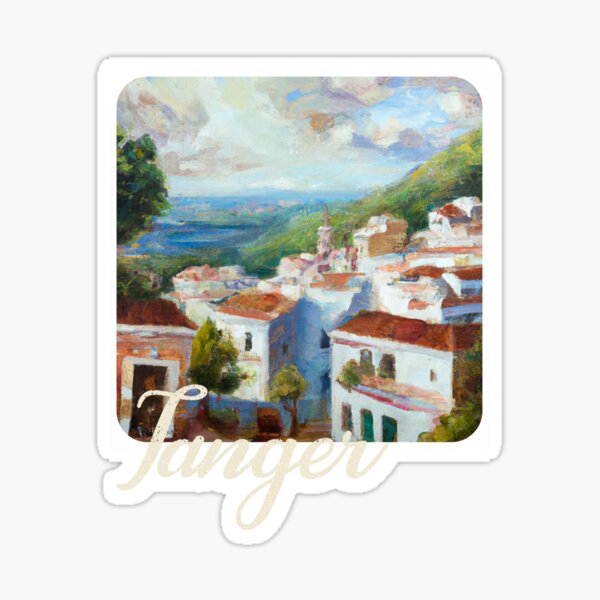 "tanger oil painting ideas, moroccan city" Sticker for Sale by ...