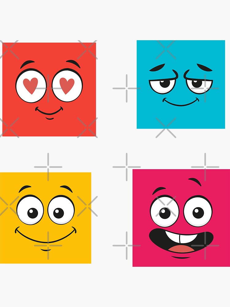 "Random Emoji Sticker Pack 1" Sticker for Sale by OneOrb | Redbubble