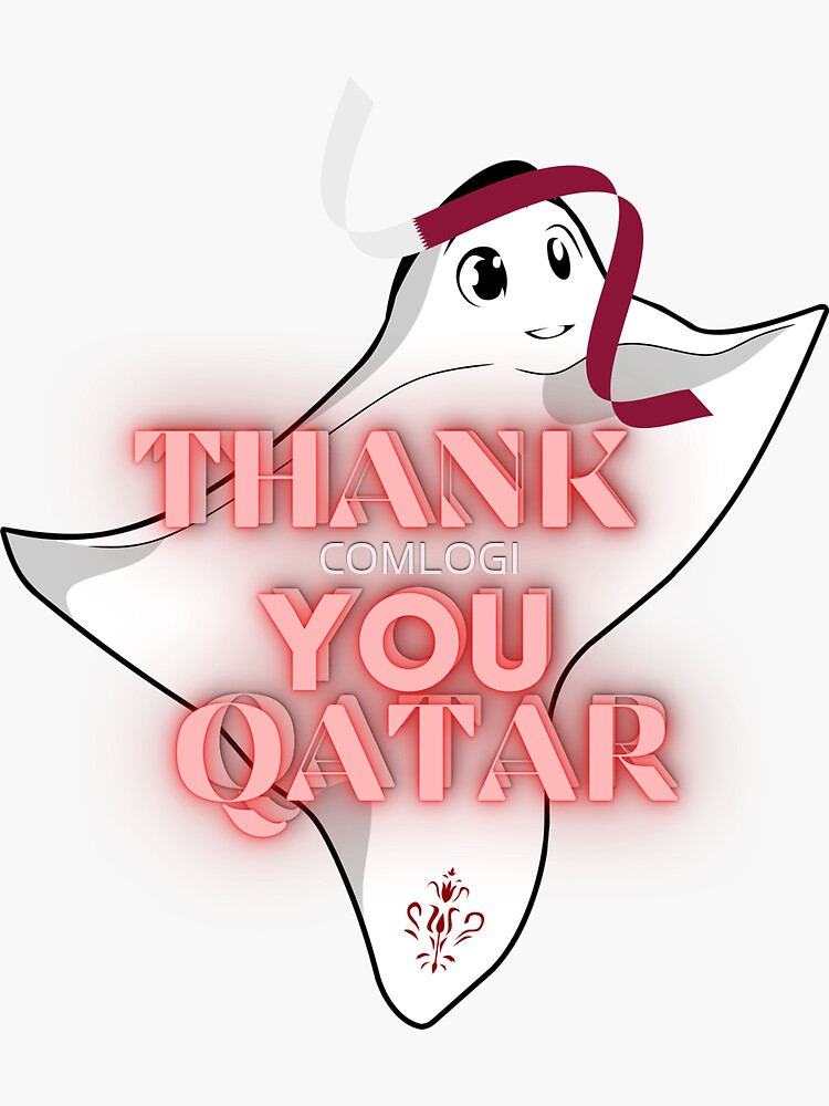 " thank you qatar, thank you qatar" Sticker for Sale by COMLOGI | Redbubble