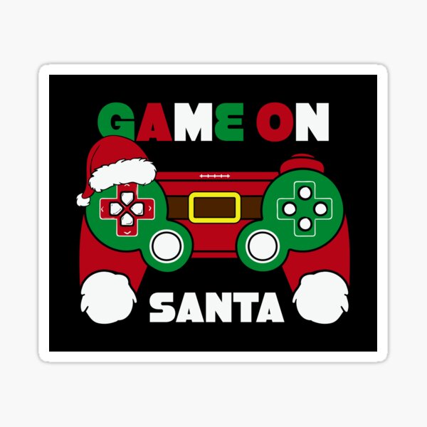 "Game On Santa Controller " Sticker for Sale by SamuraiGaming | Redbubble