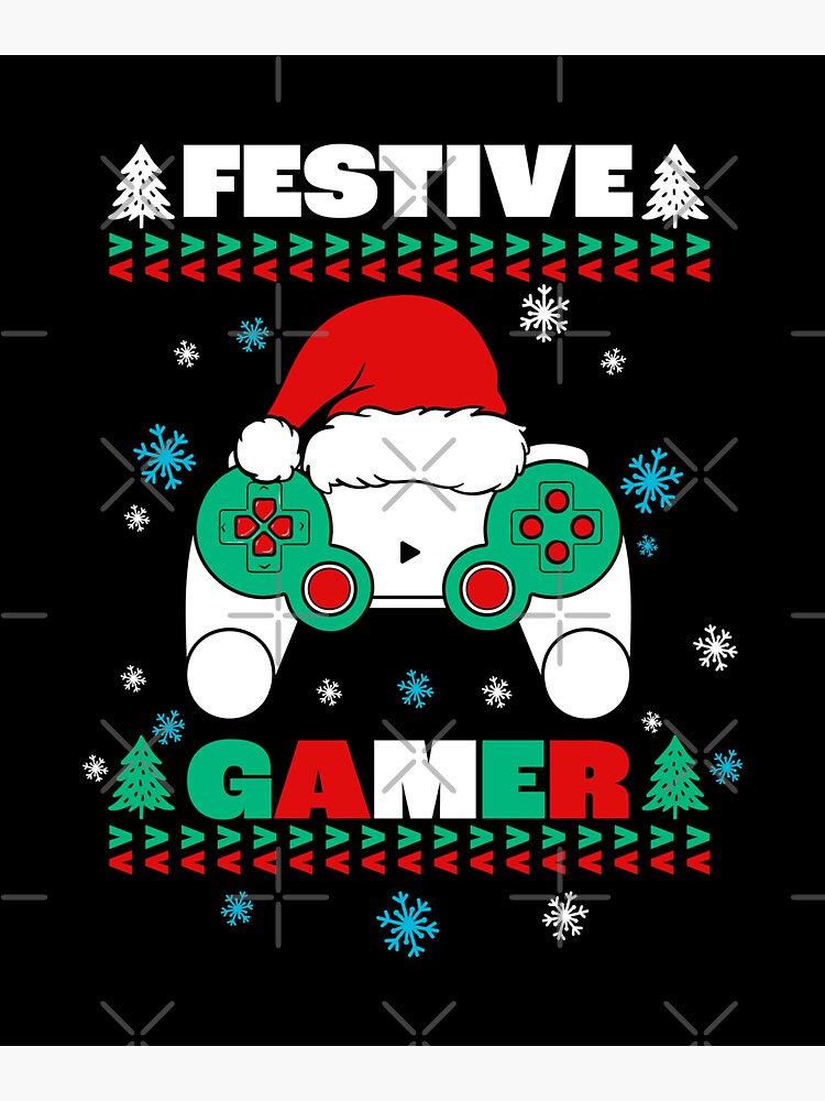 "A Festive Gamer Christmas" Sticker for Sale by SamuraiGaming | Redbubble