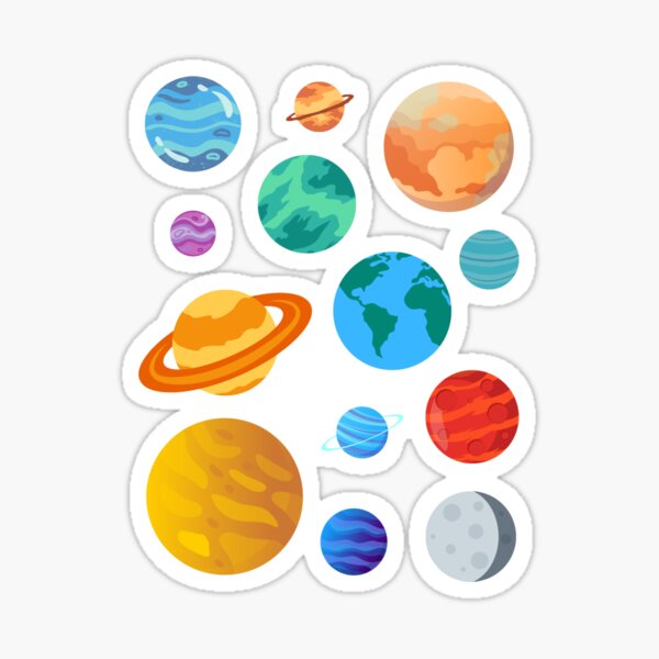 "Planets Colour" Sticker for Sale by Ai-Design1 | Redbubble