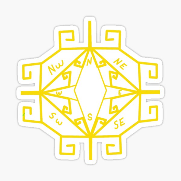 "Yellow Compass" Sticker for Sale by awsomepatterns | Redbubble
