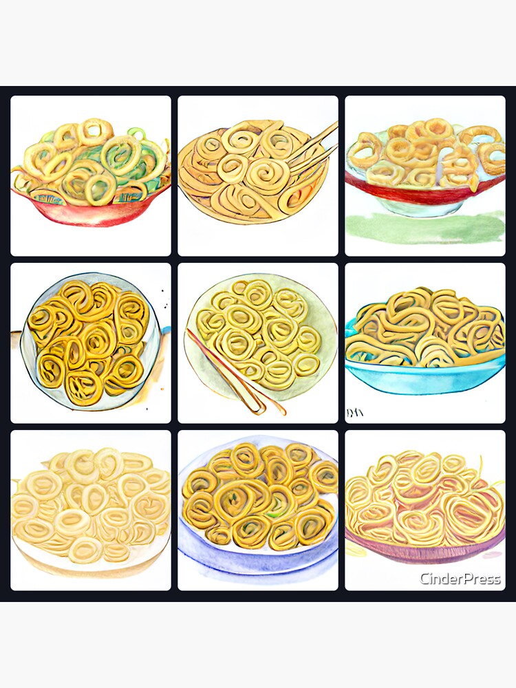"Noodle Ring art pack" Sticker for Sale by CinderPress | Redbubble