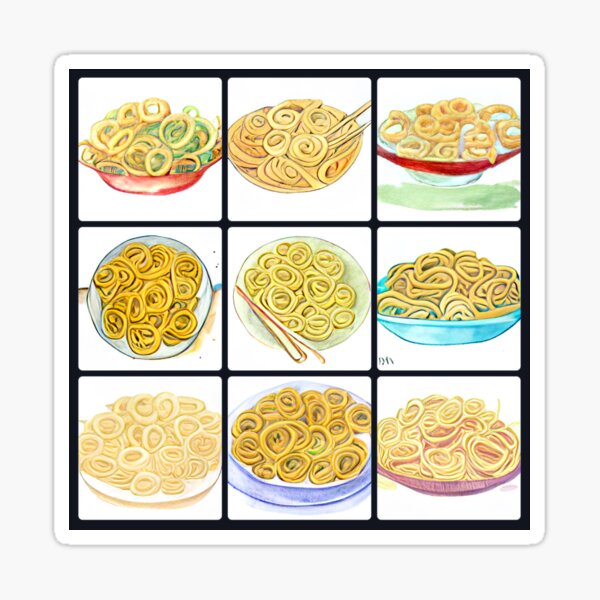 "Noodle Ring art pack" Sticker for Sale by CinderPress | Redbubble
