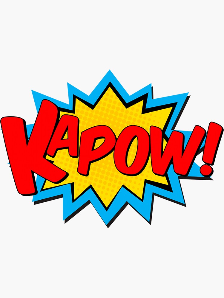 "boom explosion kapow" Sticker for Sale by HAYTUBBLE | Redbubble