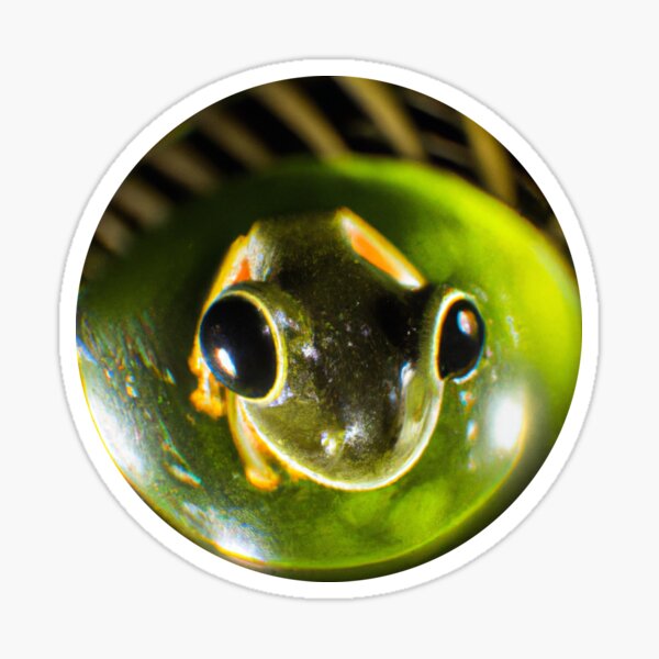 "Frog fish eye lens" Sticker for Sale by shlaboza | Redbubble